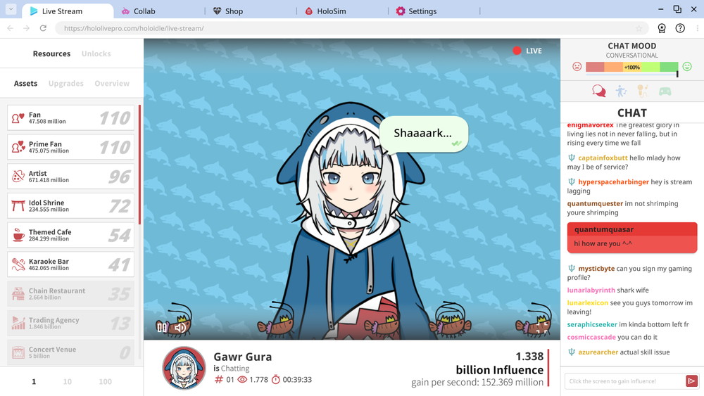 CCMC、ホロライブタレントの配信をモチーフとしたクリッカーゲーム「Holoidle」を「holo Indie」よりSteamでリリース | gamebiz